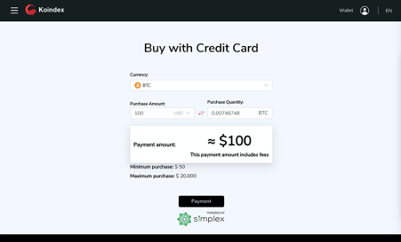 Koindex has Partnered with Simplex to bring with Credit/Debit Card ...
